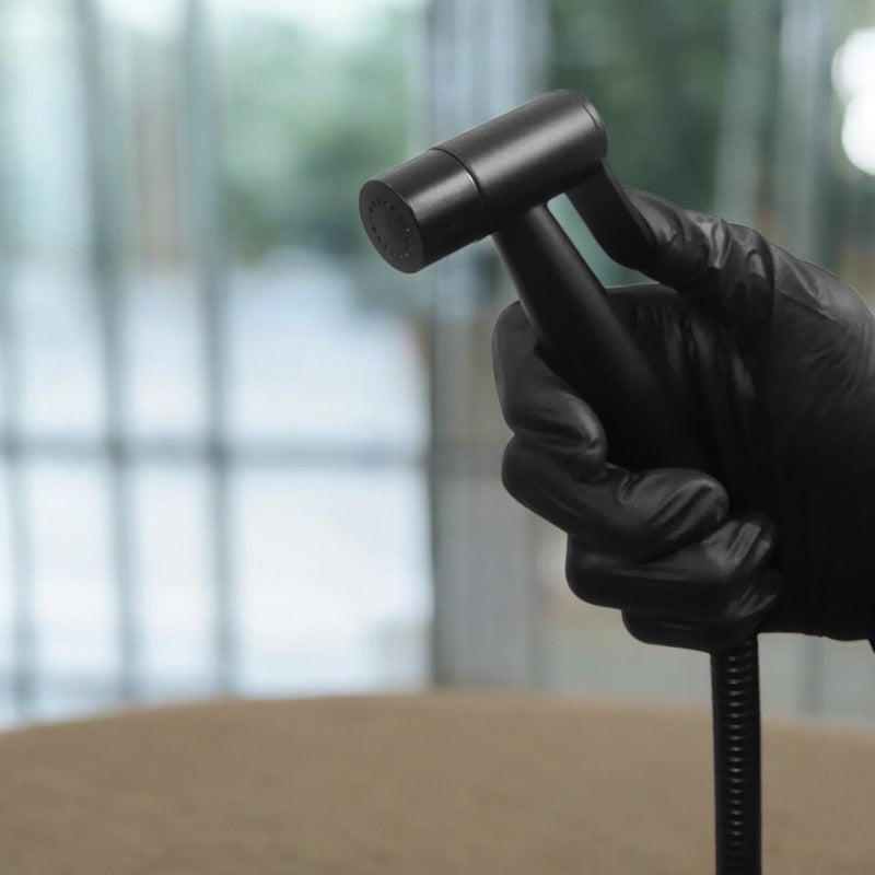 Buy Muslim Shower Set In Matt Black – High Pressure | Burhani Sanitary