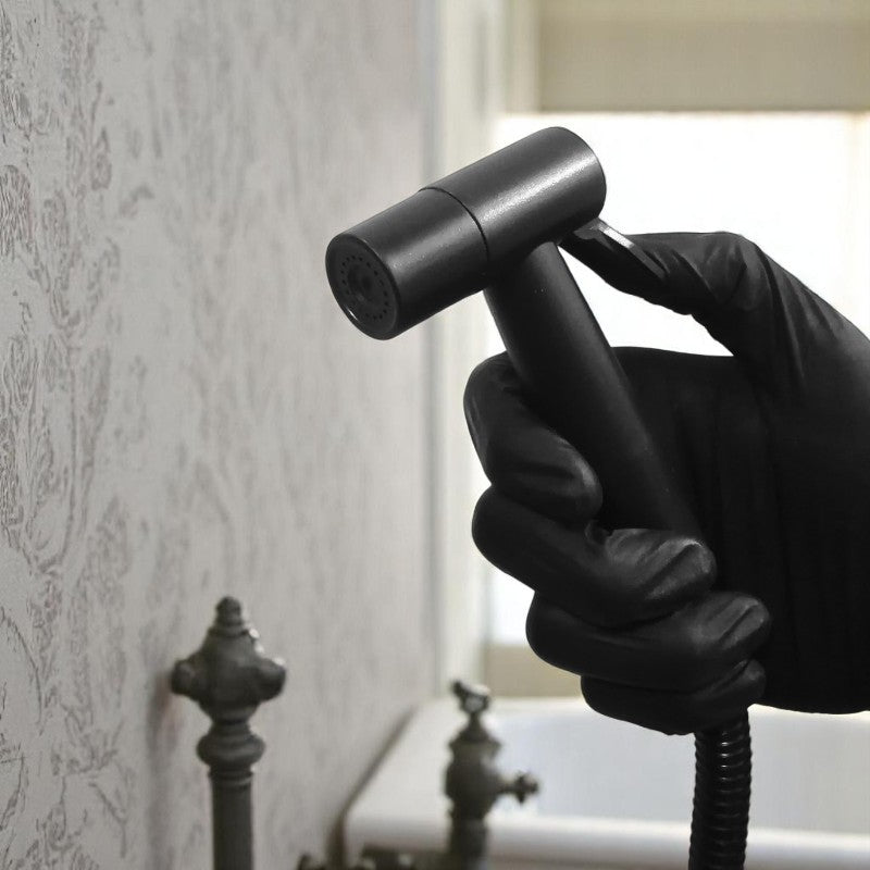 Elegant Muslim Shower Set 5"inches Head + 1.2 Meter Pipe Matt Black ...